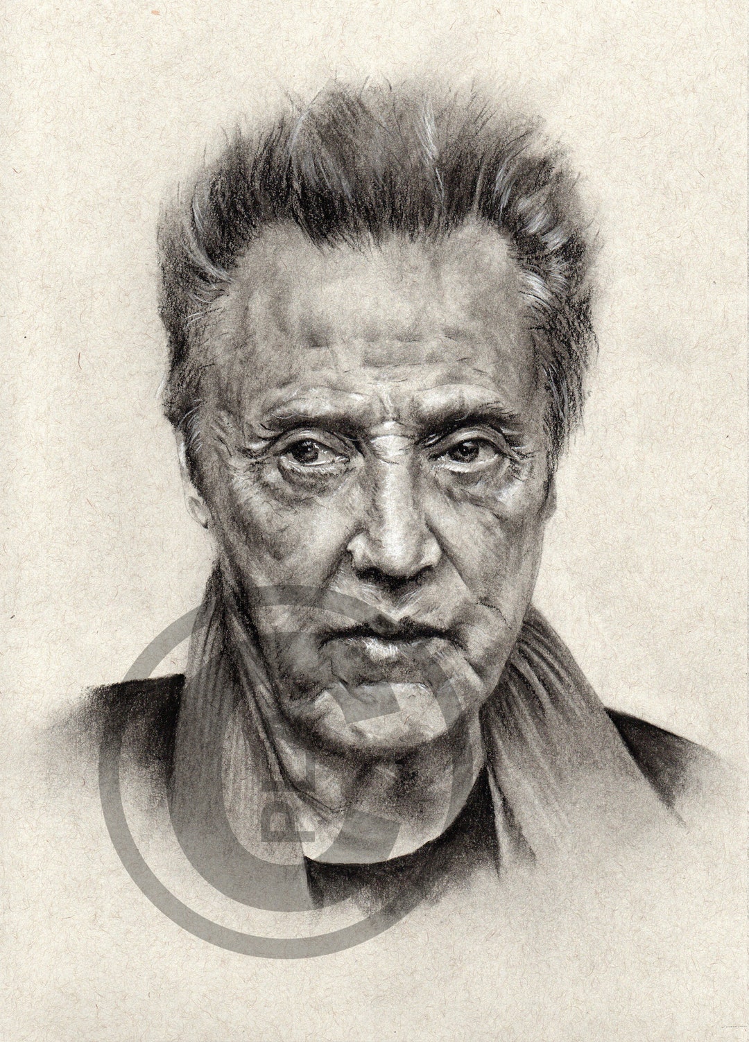 Christopher Walken - Original Drawing in Charcoal and Chalk - Etsy