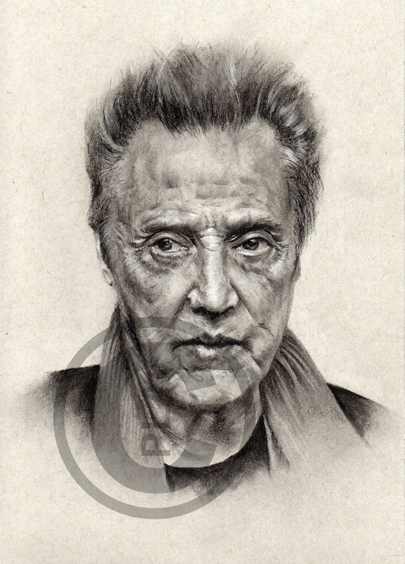 Christopher Walken - Original Drawing in Charcoal and Chalk - Etsy