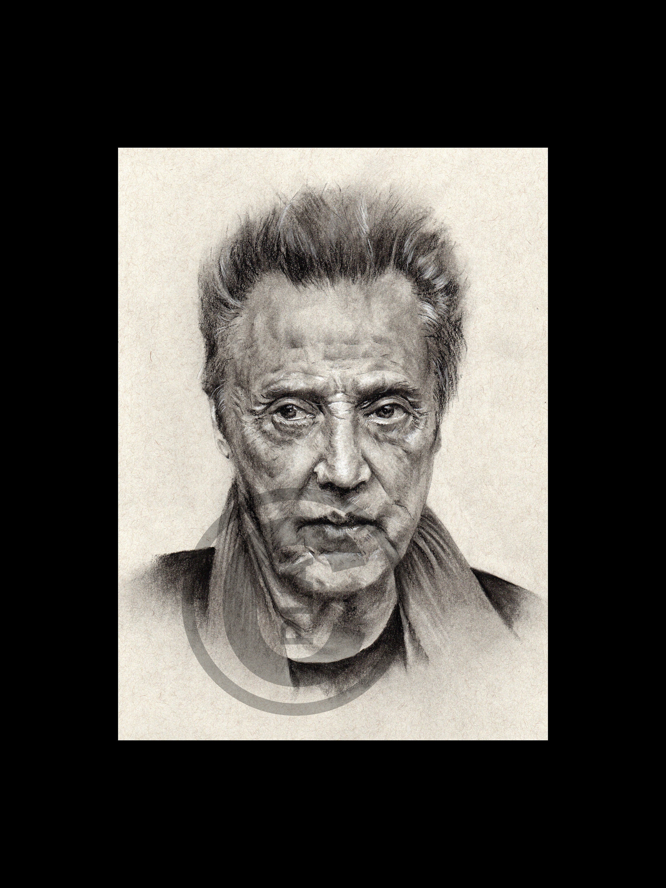 Christopher Walken - Original Drawing in Charcoal and Chalk - Etsy
