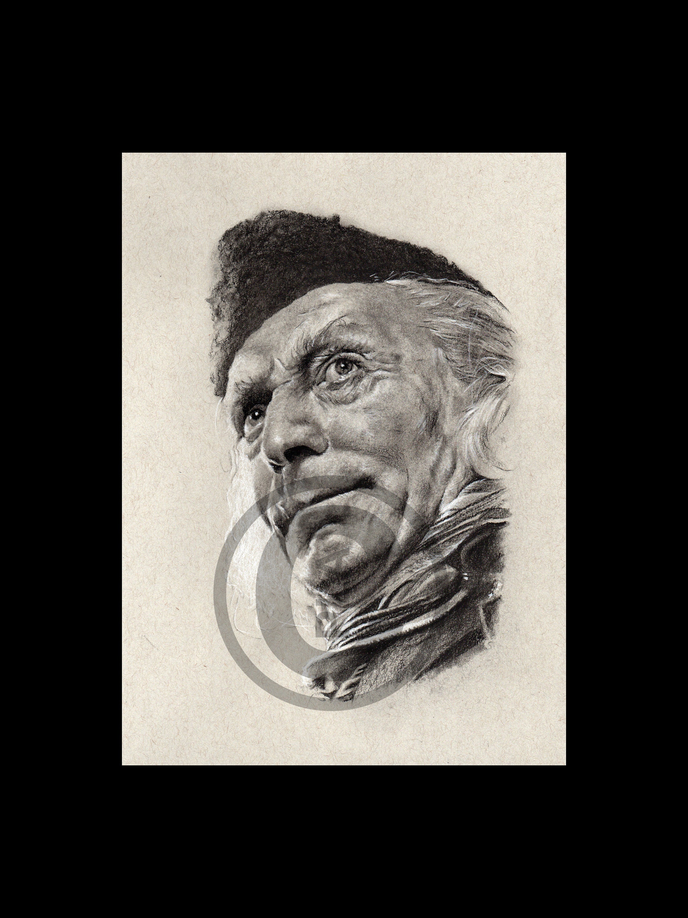 William Hartnell - Dr Who - Original Drawing in Charcoal and Chalk - Etsy