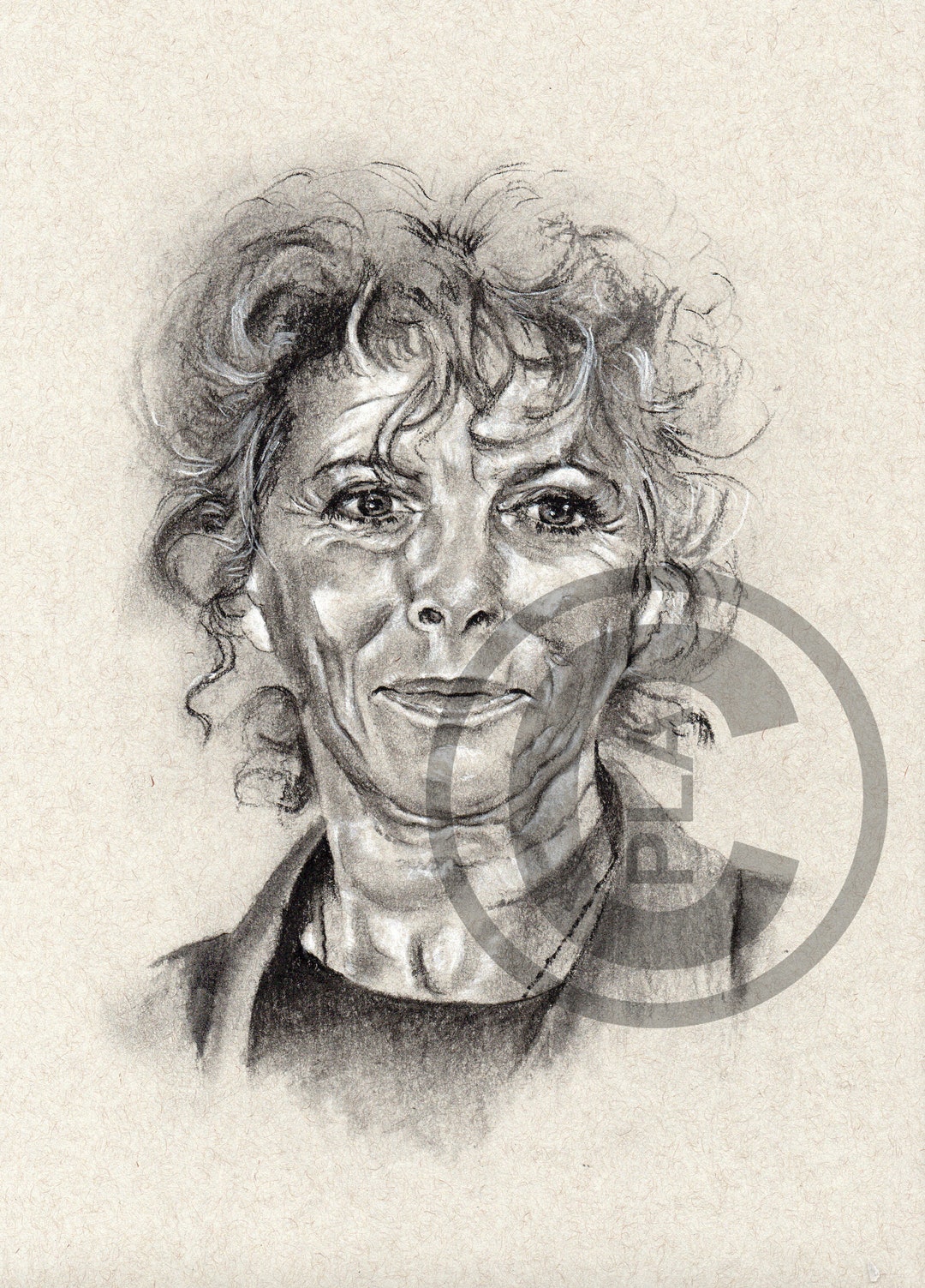 Billie Whitelaw - Original Drawing in Charcoal and Chalk - Etsy