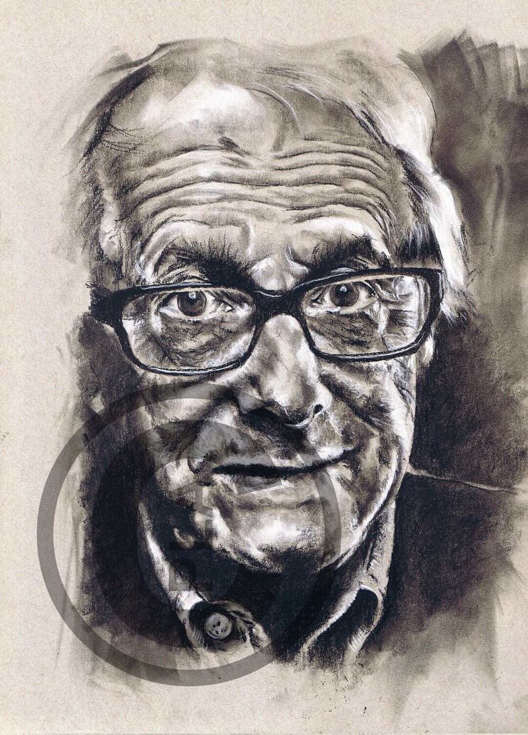 Ken Loach Original Drawing in Charcoal and Chalk - Etsy