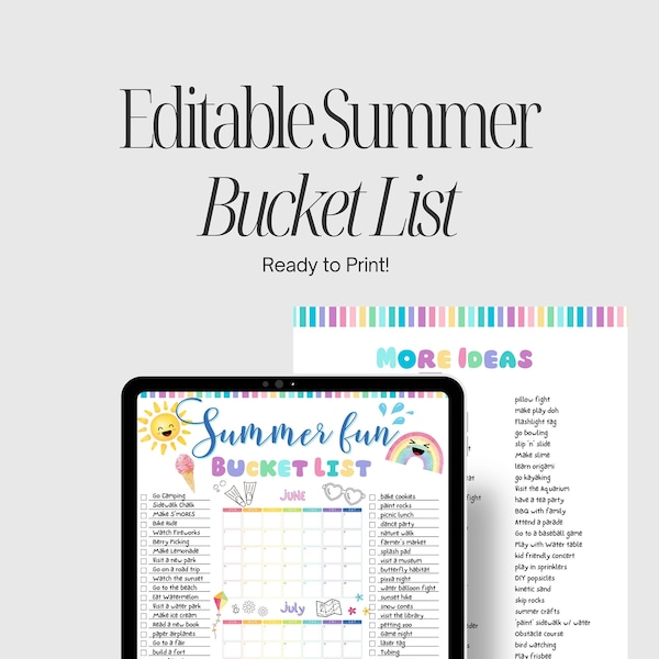 Summer Calendar - Etsy
