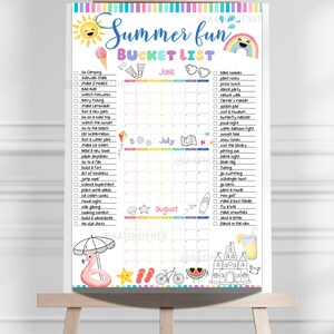 Editable Summer Calendar Printables Instant Digital Download Summer Fun ...