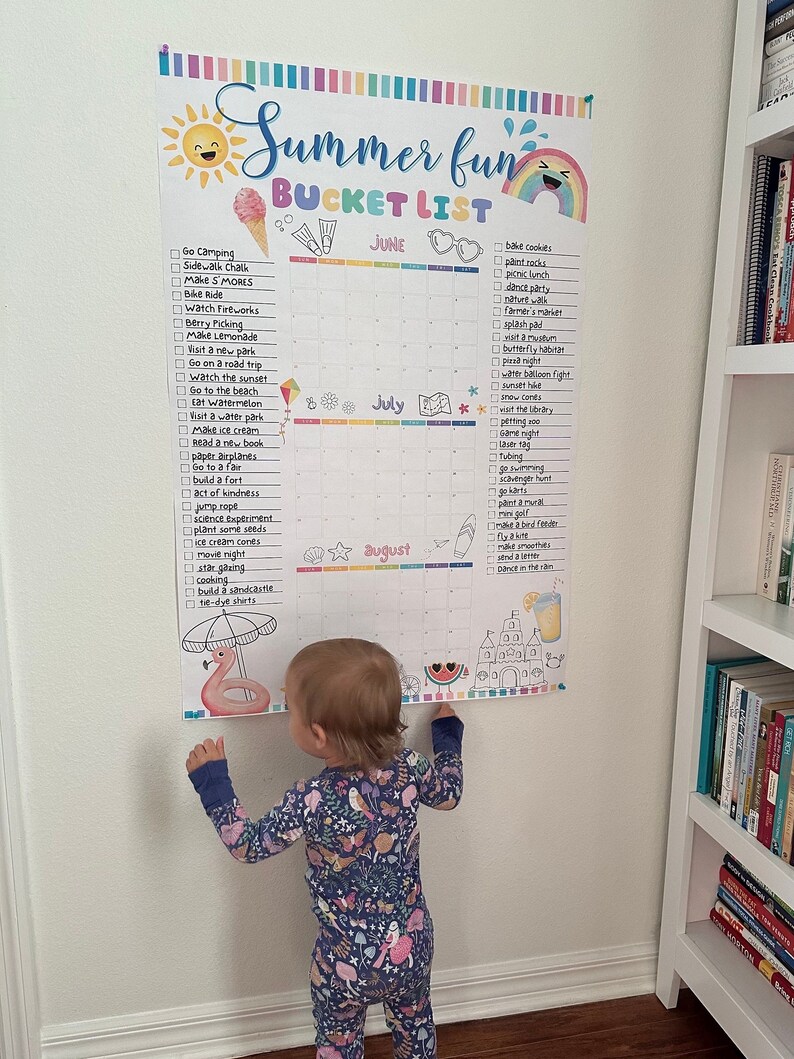 Editable Summer Calendar Printables Instant Digital Download Summer Fun ...