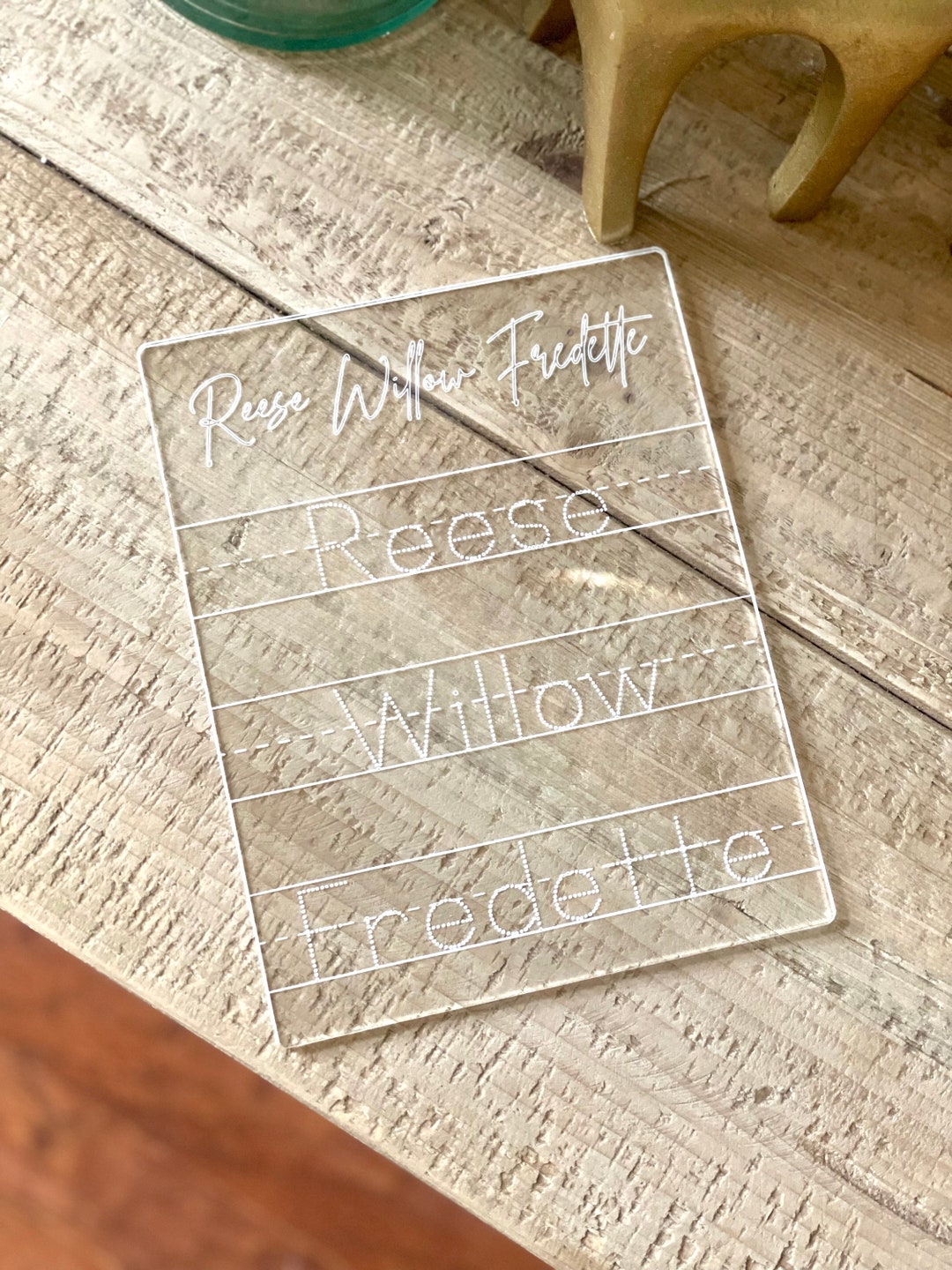 Custom Acrylic Name Tracing Board - Etsy