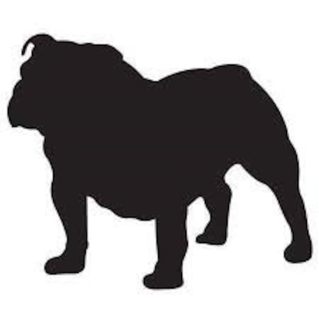 English Bulldog Silhouette Svgdigital Download File - Etsy