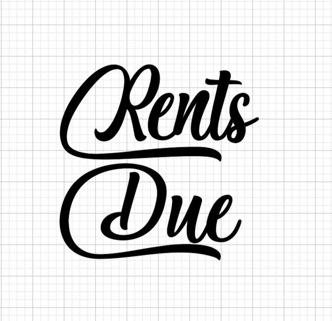 Rents Due Svg, Funny, Decal - Etsy