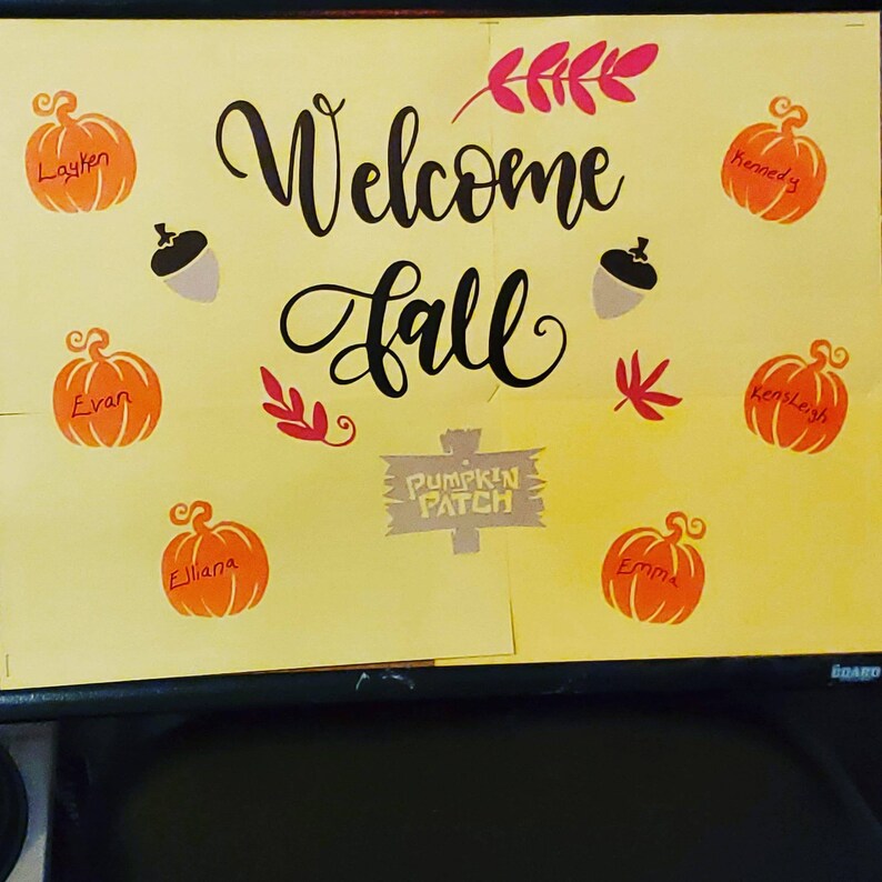 Welcome Fall Bulletin Board SVG | Etsy