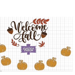 Welcome Fall Bulletin Board SVG - Etsy