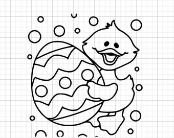 Easter Coloring Svg - Etsy UK