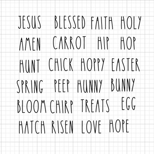 Rae Dunn Inspired Easter SVG File - Etsy