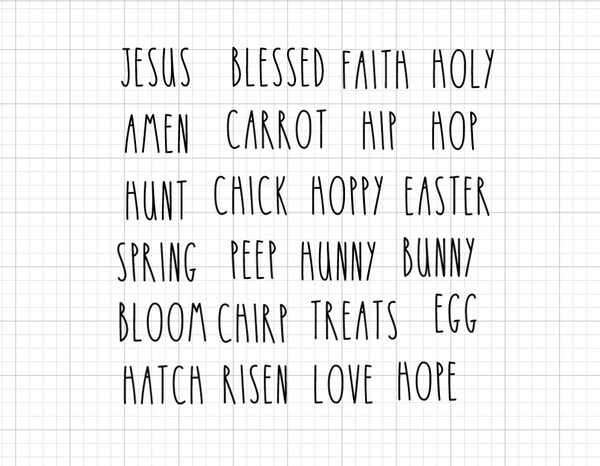 Rae Dunn Inspired Alphabet and 4 Bonus Words SVG Digital File Rae Dunn ...