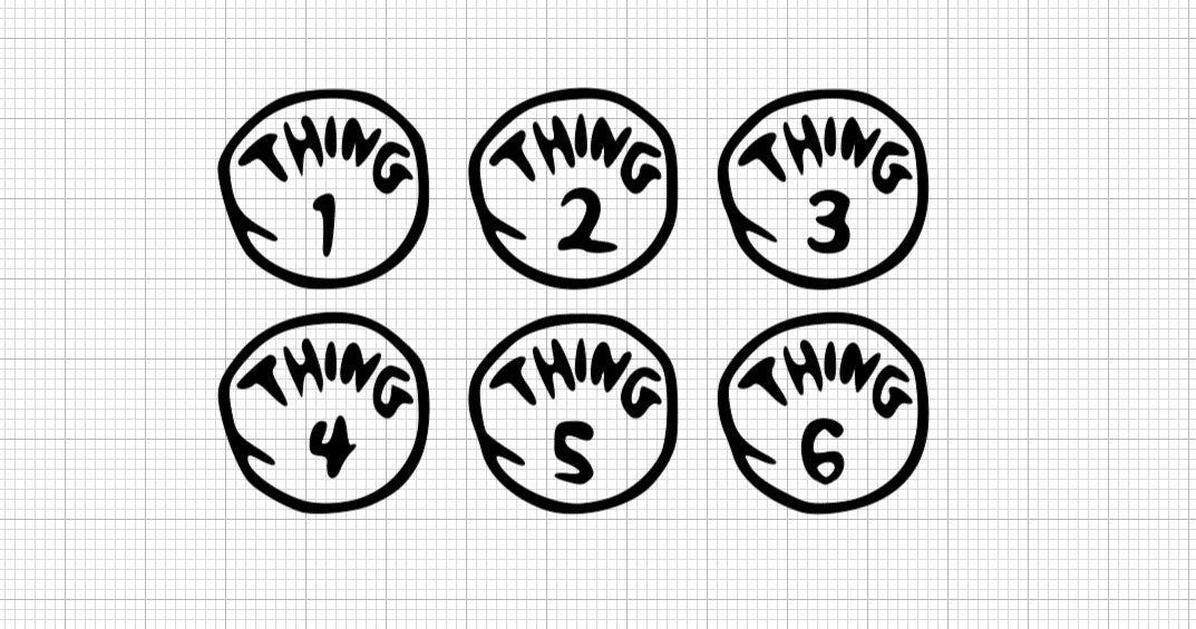 Dr Suess Thing 1 Thing 2 Dr Suess Week - Etsy