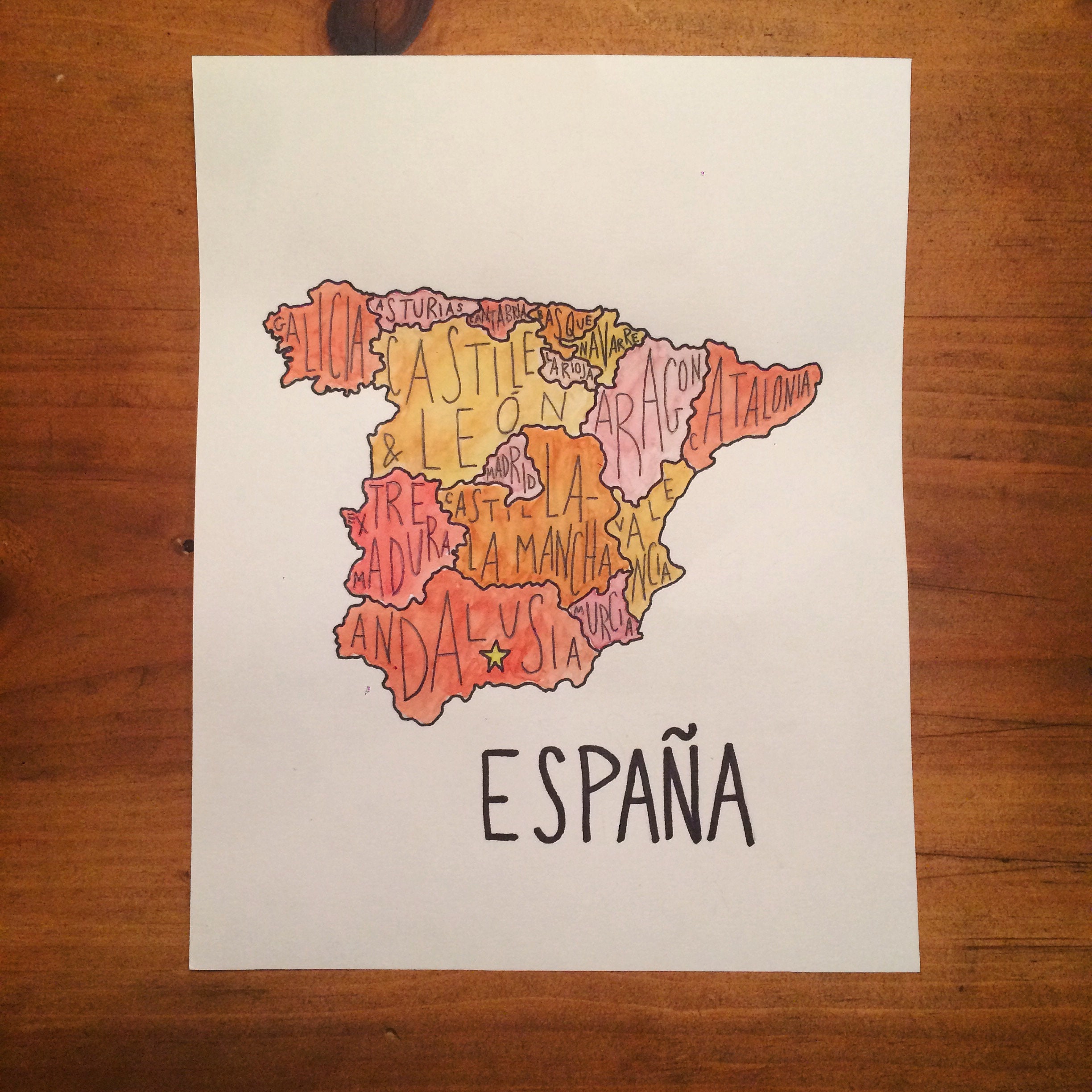 Custom Watercolor Neighborhood Map - Etsy