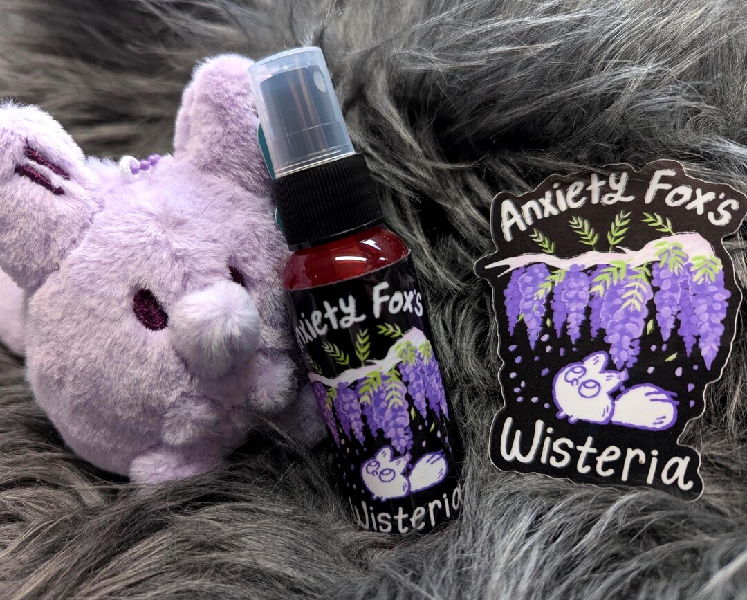 Anxiety Fox's Wisteria Fragrance Spray + 3" Sticker by Norsewolf ...