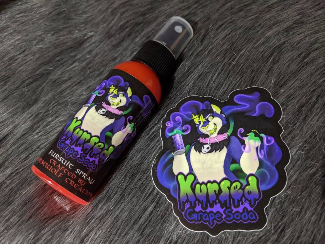 Kursed Grape Soda Fursuit Spray + 3" Sticker by Norsewolf Creations ...