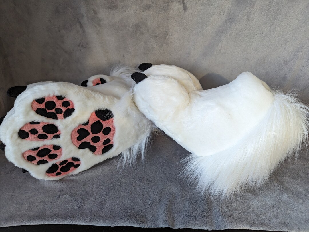 Ready to Ship White Fursuit Handpaws Footpaws Feetpaws - Etsy