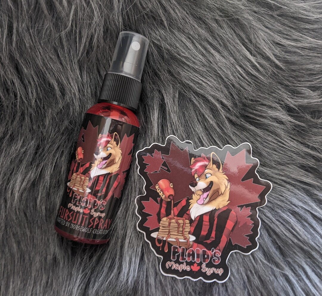 Plaid's Maple Syrup Fursuit Spray + 3" Sticker by Norsewolf Creations ...