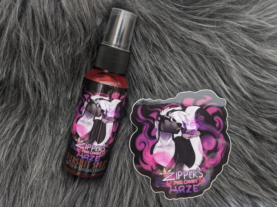 Zipper's Pink Candy Haze Fursuit Spray + 3" Sticker by Norsewolf ...