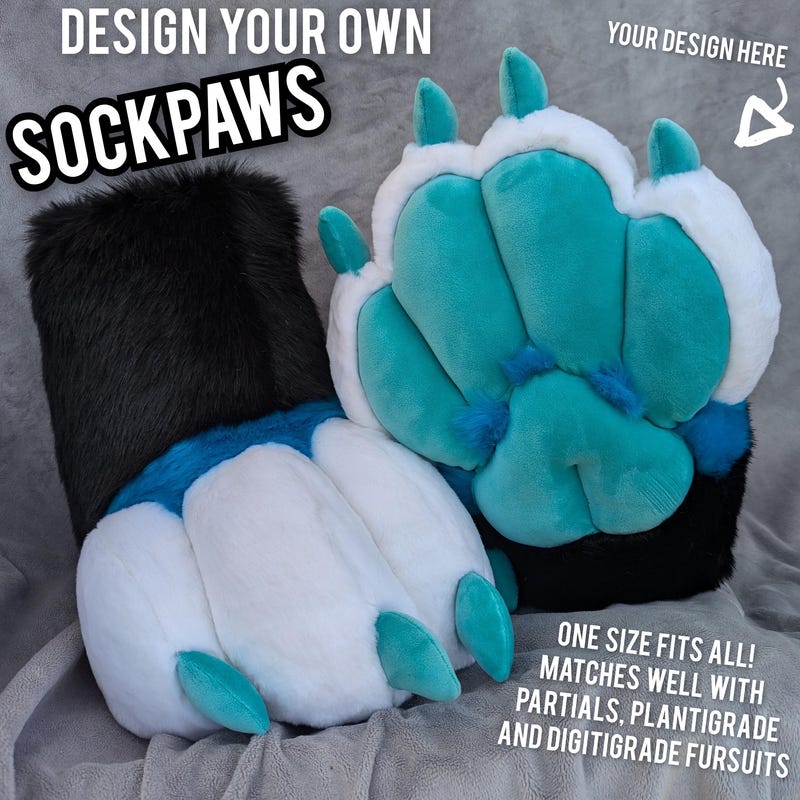 Furry Feet Paws - Etsy