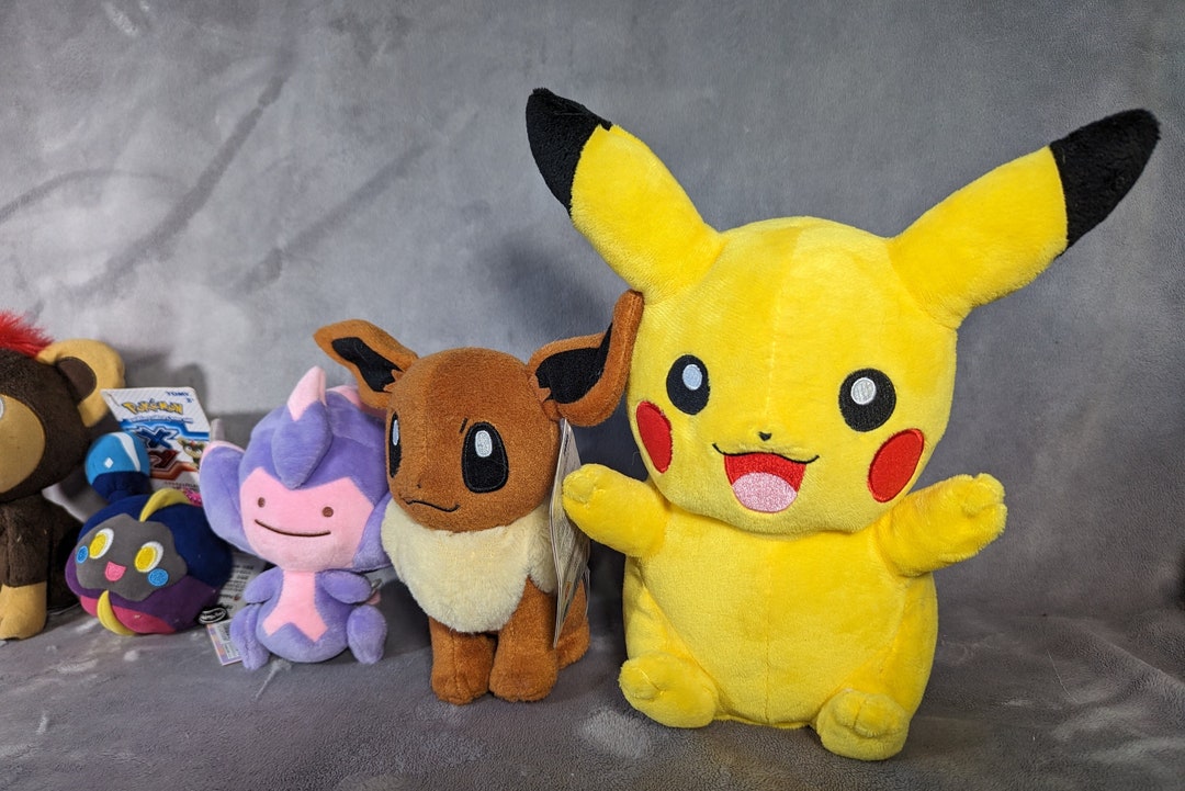 Vintage Pokemon Plush Pikachu Mew Eevee Litleo Ditto Cosmog - Etsy