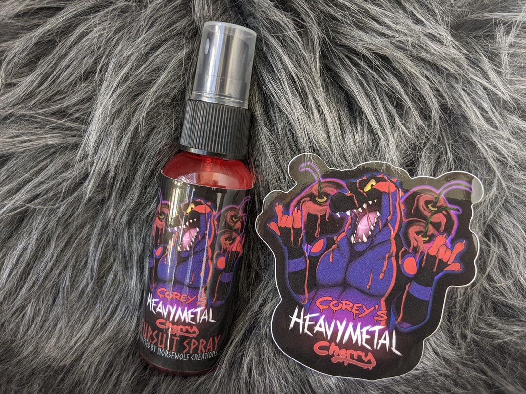 Corey's Heavy Metal Cherry Fursuit Spray 3 Sticker by Norsewolf Creations Costume Cosplay Plush ...