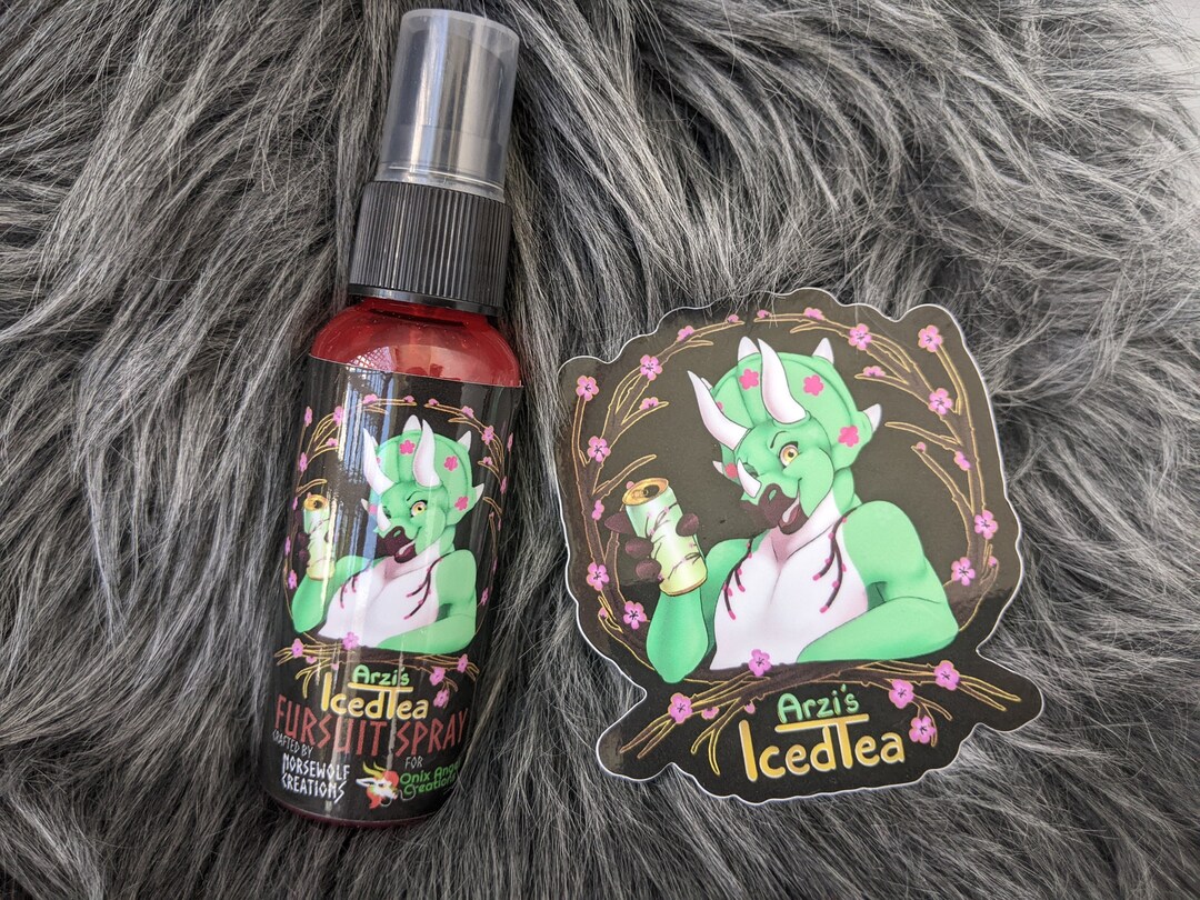 Arzi's Iced Tea Fursuit Spray 3 Sticker by - Etsy