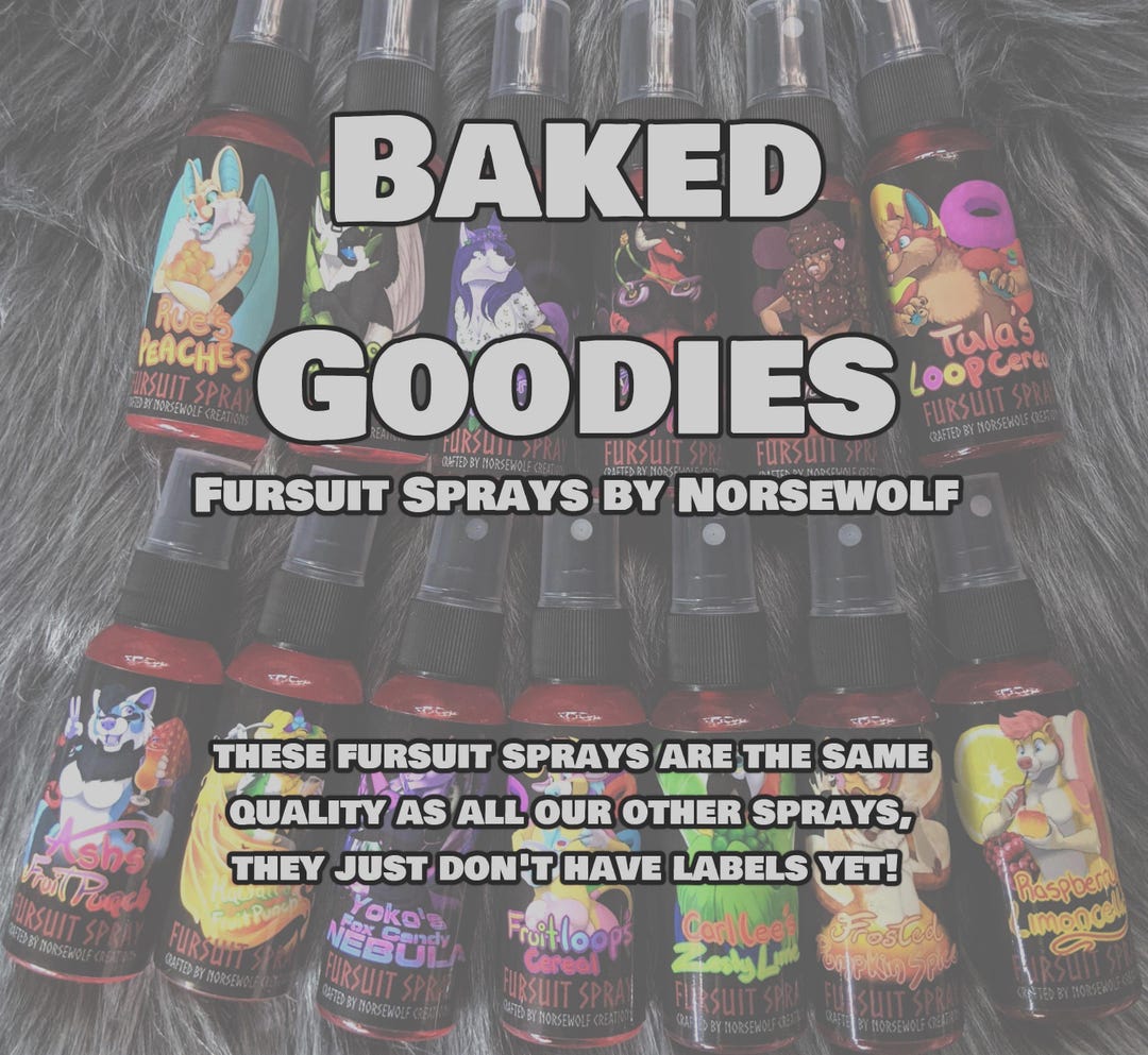 Baked Goodies Fursuit Sprays Sticker by Norsewolf Creations Costume ...