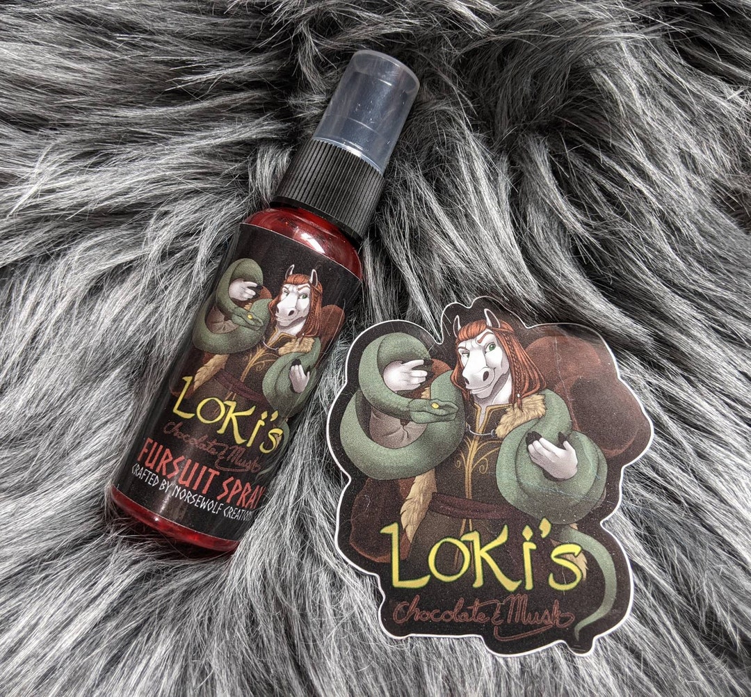 Loki's Chocolate & Musk Fursuit Spray 3 Sticker by Norsewolf Creations ...