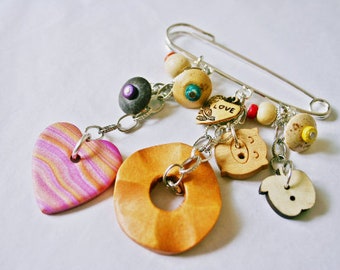 Silver brooch pin | Etsy