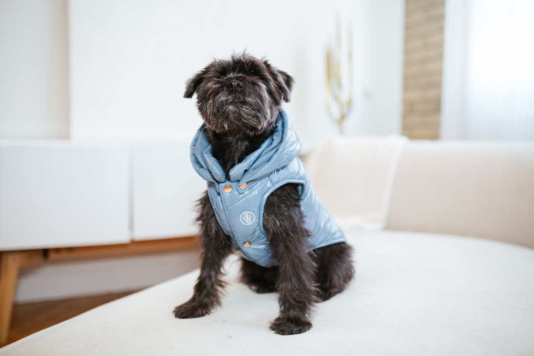 Dog Puffer Jacket Dusty Blue | Dog Jacket | Dog Coat | Puffer Coat ...