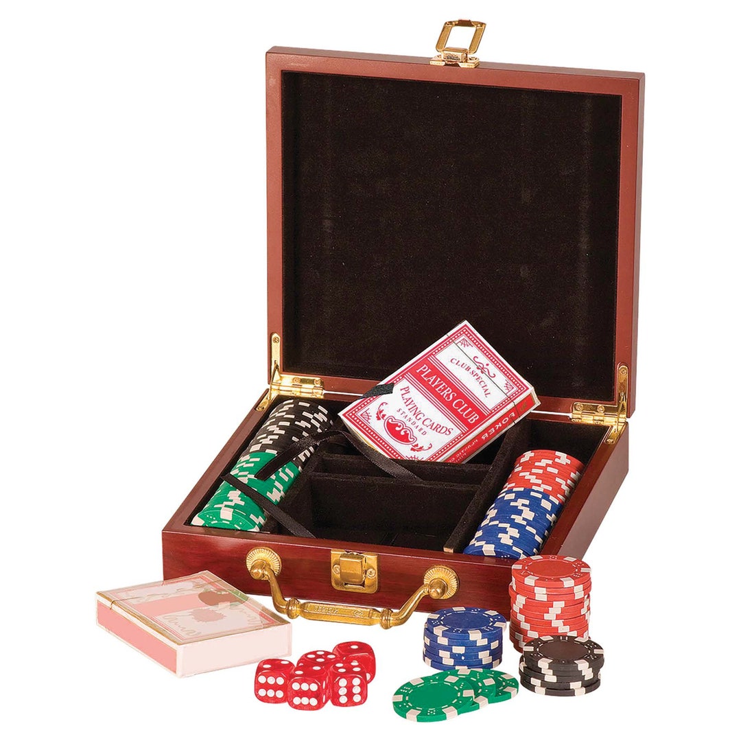 Personalized Poker Gift Set With 100 Commercial Grade Chips, Card and ...