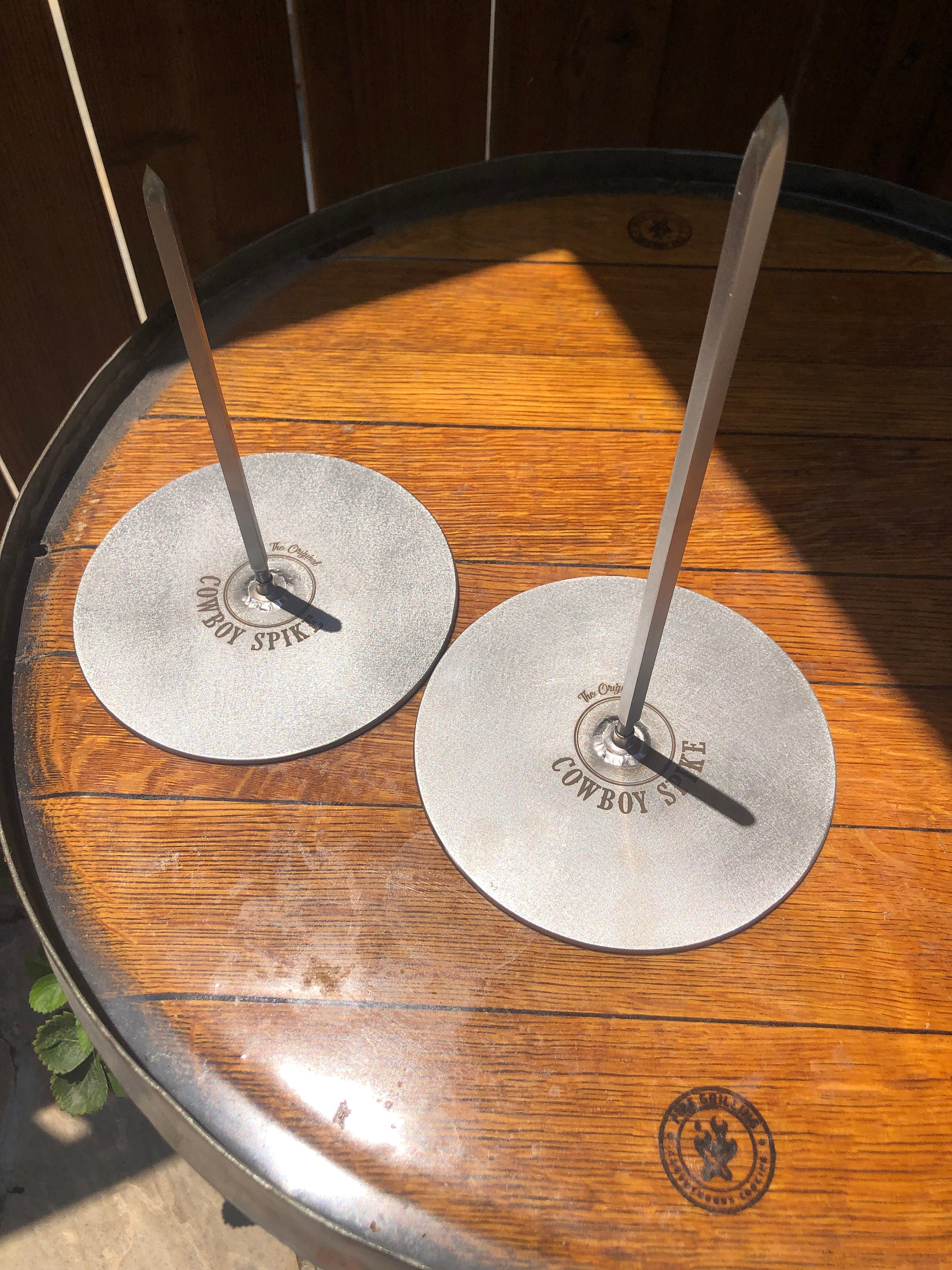 The Cowboy Spike Vertical BBQ Skewer Threaded Stainless - Etsy