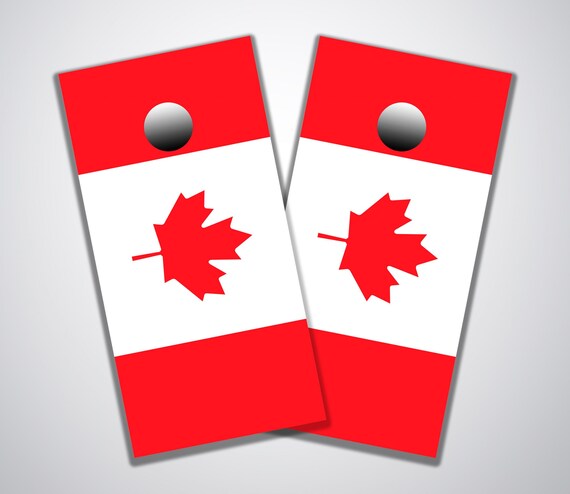 custom cornhole boards with bags Bean bag toss game Canadian Flag ...