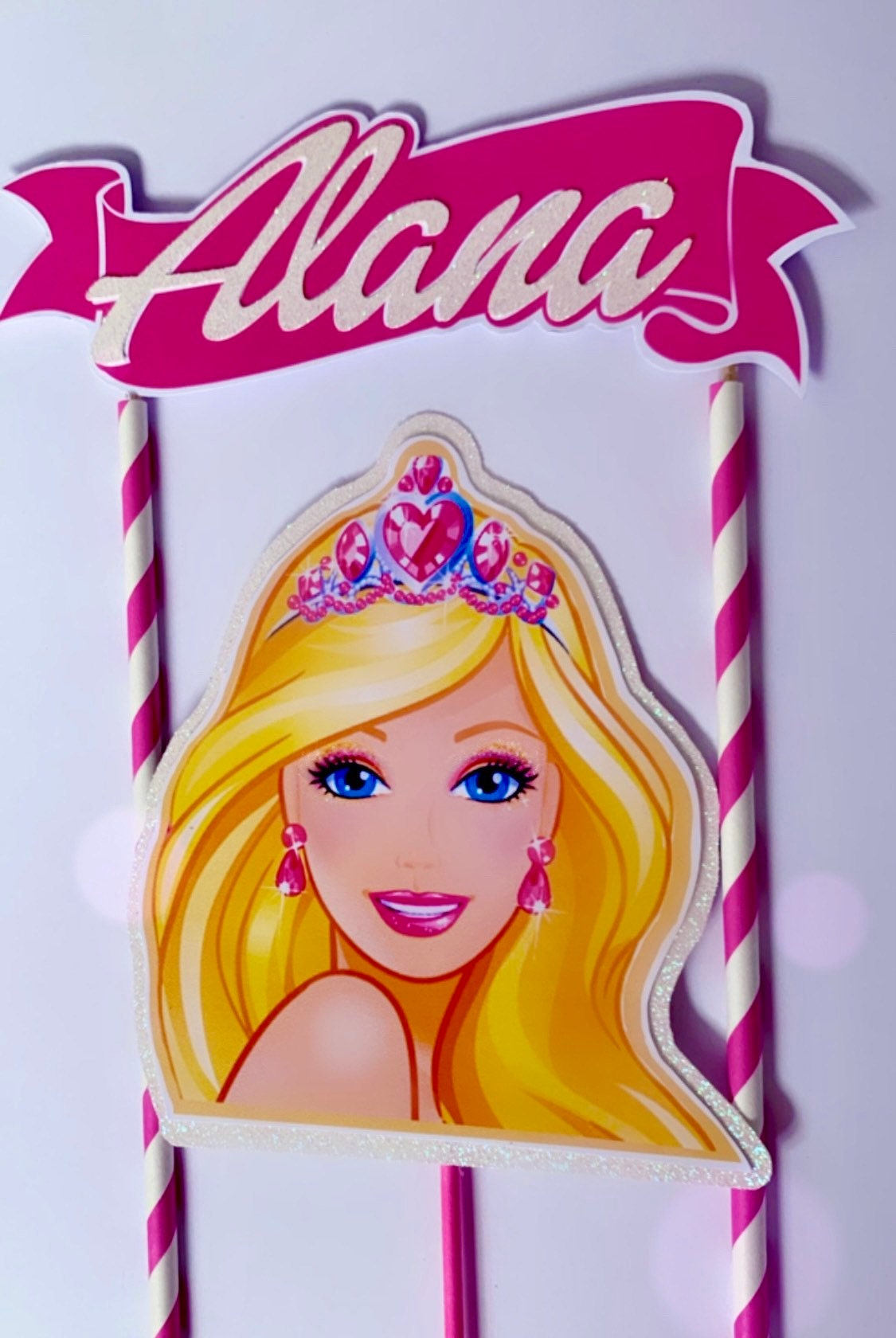 Printable Barbie Cake Topper Barbie Head Barbie Personalised - Etsy ...