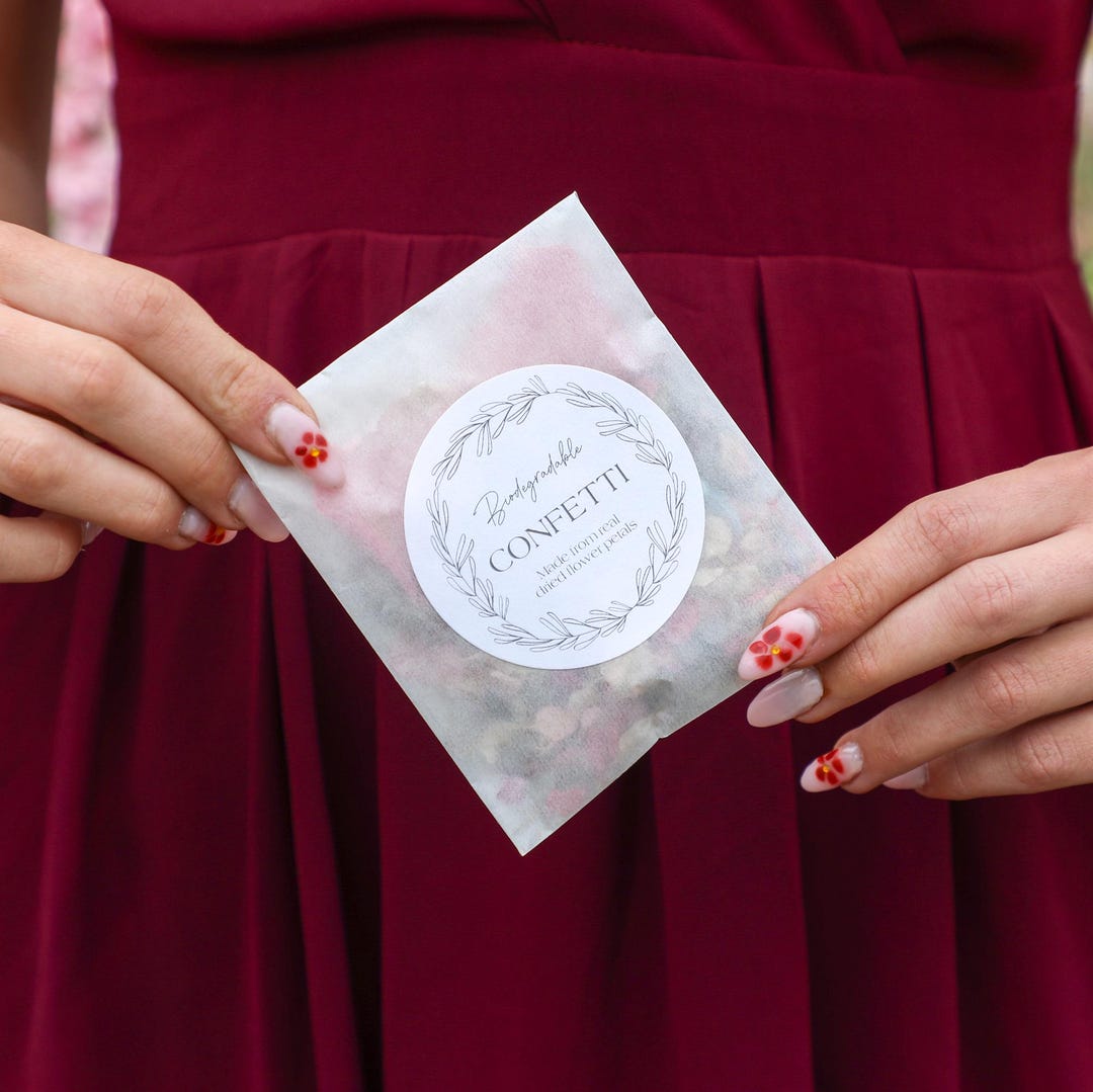 Eco Individual Wedding Confetti Sachet | Biodegradable Petal Confetti ...