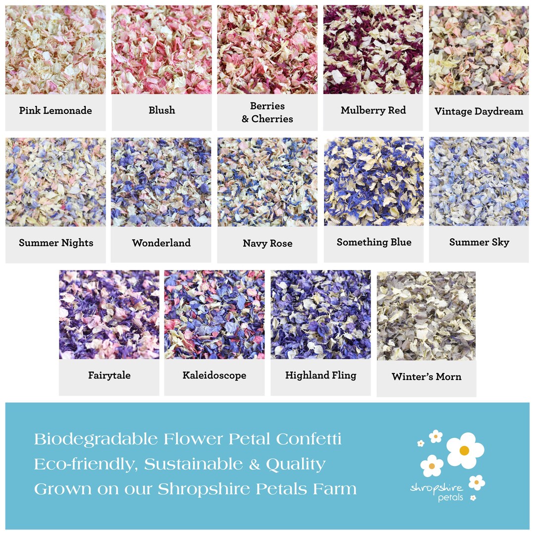 Eco-friendly Biodegradable Wedding Petal Confetti | Sustainable Dried ...