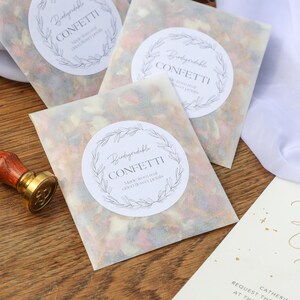 Eco Individual Wedding Confetti Sachet | Biodegradable Petal Confetti ...
