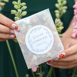 Eco Individual Wedding Confetti Sachet | Biodegradable Petal Confetti ...