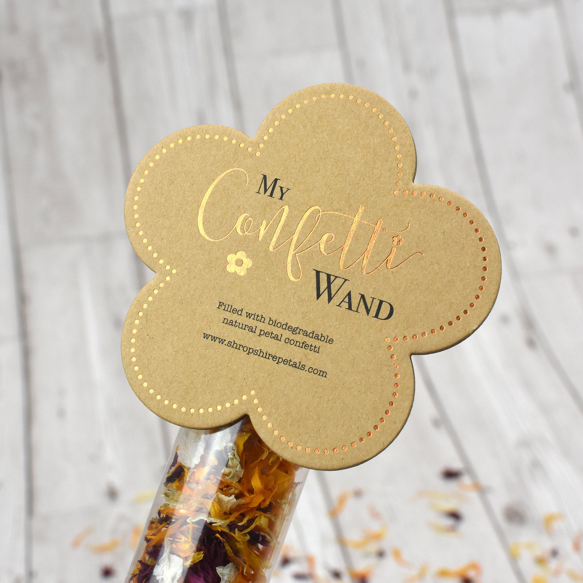 Biodegradable Confetti Wands pack of 5 Children's - Etsy