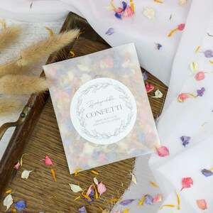 Eco Individual Wedding Confetti Sachet | Biodegradable Petal Confetti ...