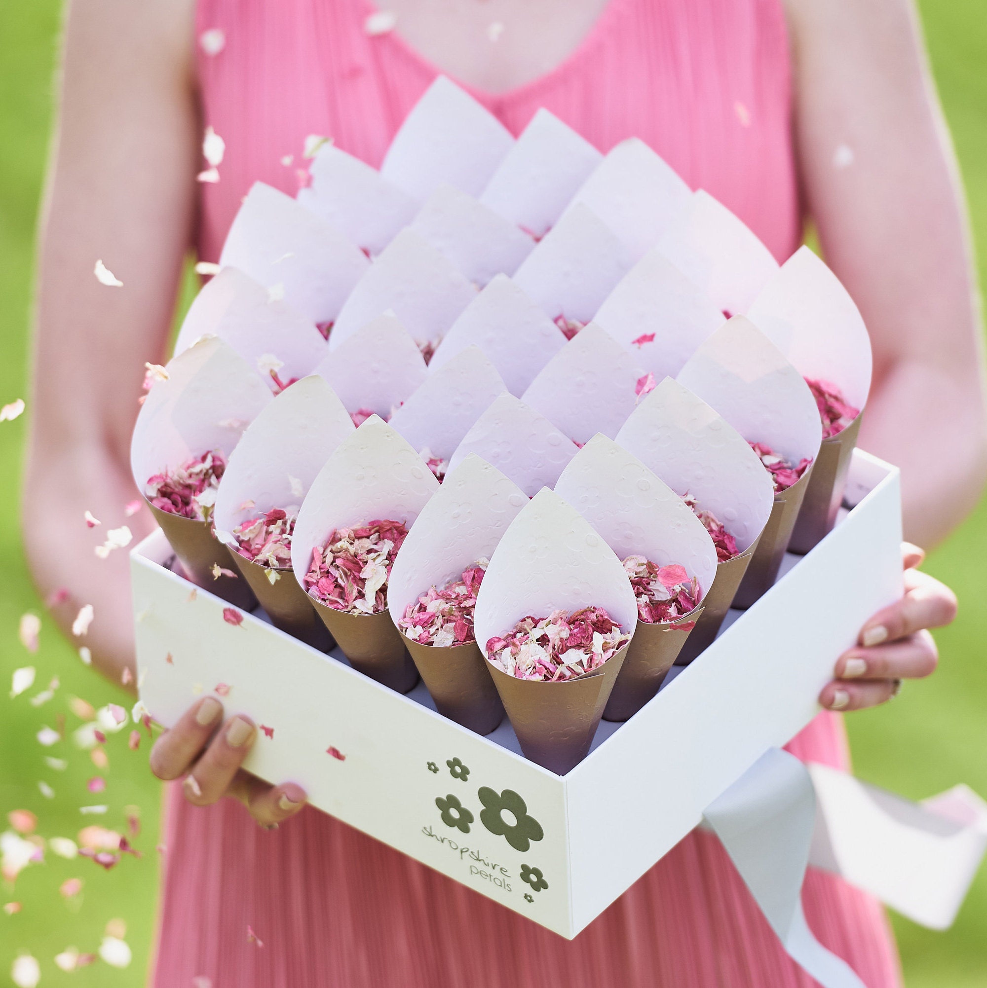 Wedding Confetti Cone Box 25 Confetti Cones & Biodegradable - Etsy UK