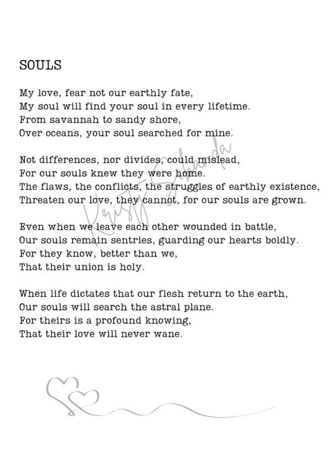 Souls Poem - Digital Print - Etsy