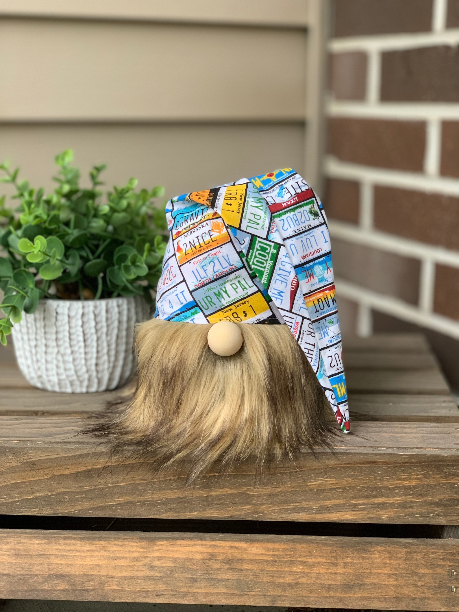 Travis the Traveling Gnome Gnome License Plate Decor | Etsy