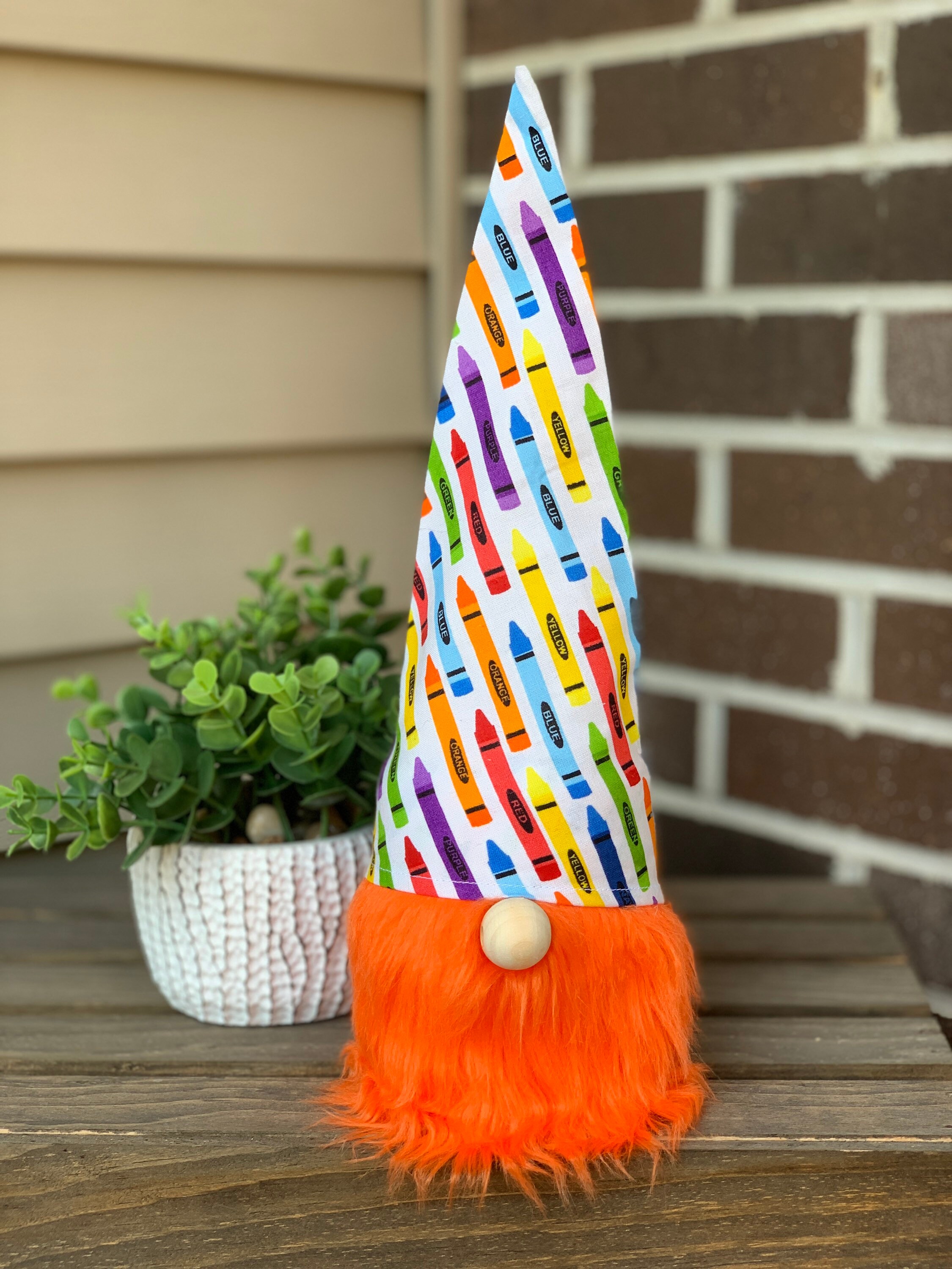 Cran the Crayon Gnome Teacher gifts Back to school Gnome | Etsy