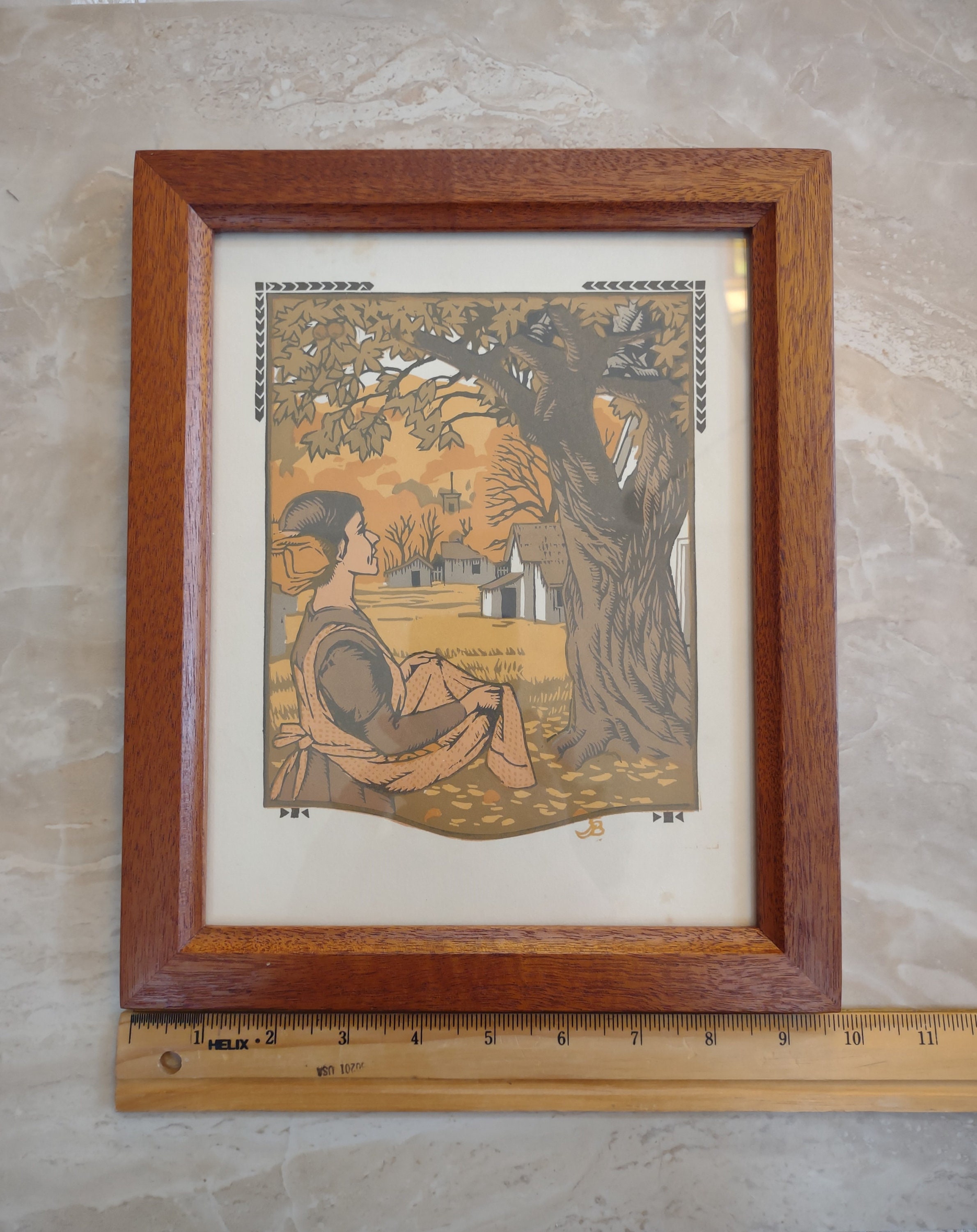 Gustave Baumann Woodblock Print: "october" Framed Fall Scene - Etsy