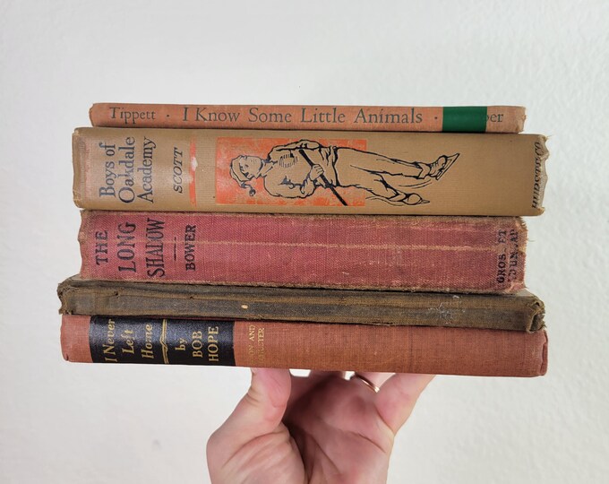 Vintage Books for Decorating, Rustic Unbound Books, Brown Bookstack, Old Sheet Music, Wedding ...