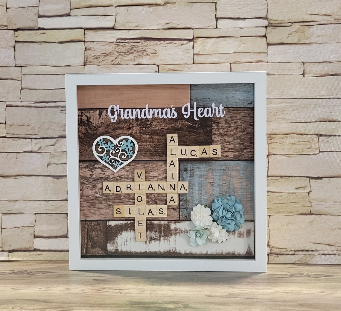 Scrabble Tile Family Shadowbox Frames Scrabble Family Frame - Etsy Canada