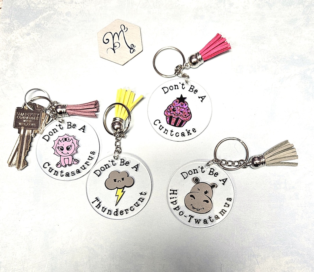 Rude Keychain, Acrylic Keychain, Gift for Friend, Cunty Gift, - Etsy